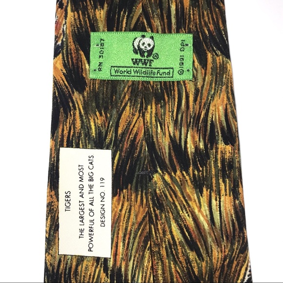 Wwf | Accessories | Wwf World Wildlife Fund Tie Tiger Theme | Poshmark